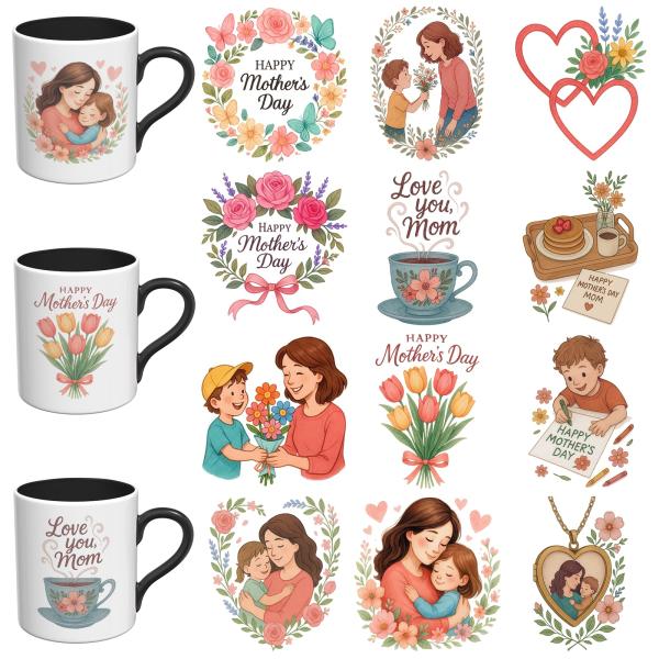 ・コールドトランスファーステッカー:2.4×3インチのuvdtfカップラップが12枚入っています。 そのため、このuv dtfラップを使用して、マグカップ/グラス/タンブラーを飾り、生活にユニークな色を加えることができます。・【防水＆耐久性...