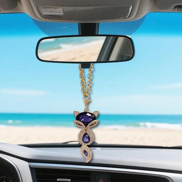 ・【Quality Material】: The car mirror hanging pendant is made of high-quality alloy materials, featuring wear resistance, ...