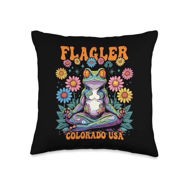・Flagler Colorado USA vibrant whimsical frog design, perfect for nature lovers, those who vibe with the zen lifestyle! E...