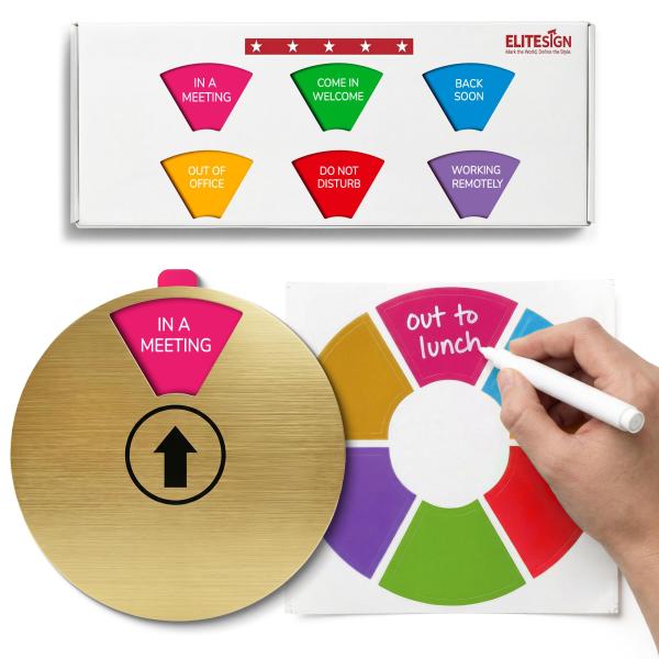 ・【6 Status Options】Easily personalize your door sign with 6 status labels including "Do Not Disturb/Out Of Office/In A M...