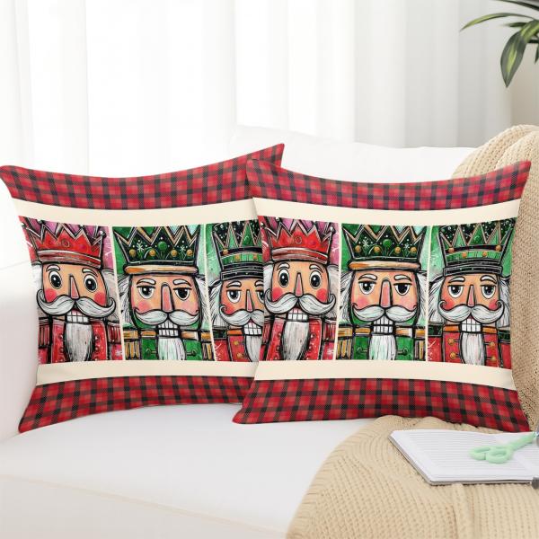 ・? Charming Holiday Gift: Add festive warmth to your home with this beautiful Christmas pillow featuring a classic Santa...