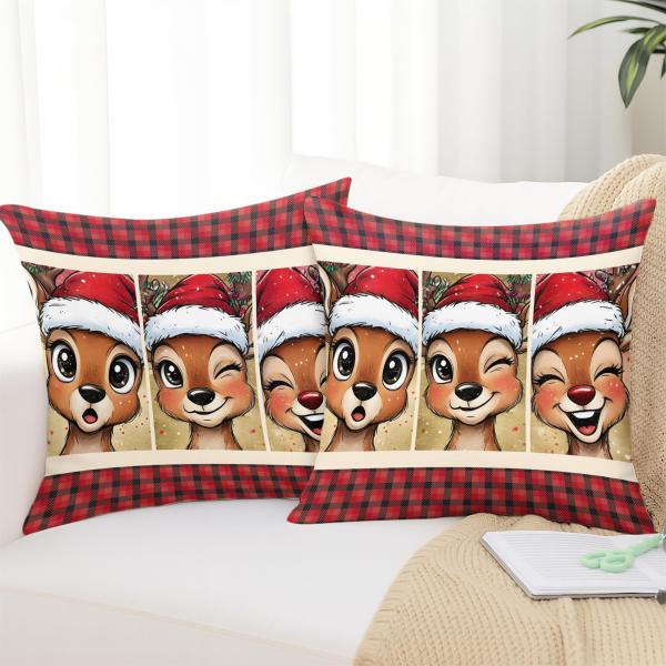 ・? Charming Holiday Gift: Add festive warmth to your home with this beautiful Christmas pillow featuring a classic Santa...
