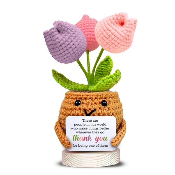・「この世にはどこに行っても物事をより良くしてくれる人がいます。その一人になってくれてありがとう」という心からの言葉が込められています。 真の感謝の気持ちを表現するのに最適な方法です。・ハンドメイドかぎ針編みチャーム:パステルカラーの柔らか...