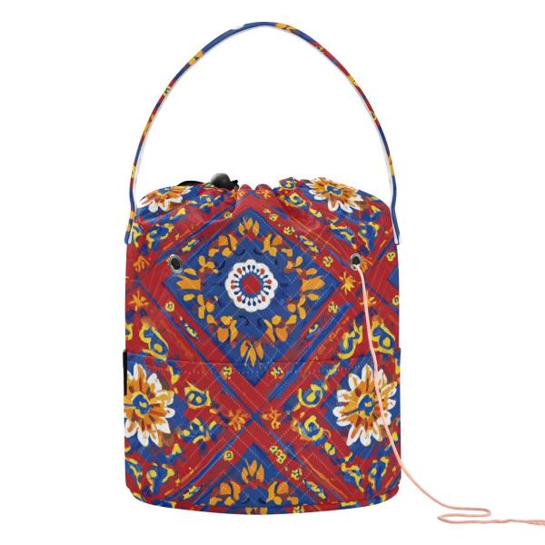 ・Fashion: The yarn bag is made of 100% polyester wave stitched material, which is reusable, practical, stylish and uniqu...