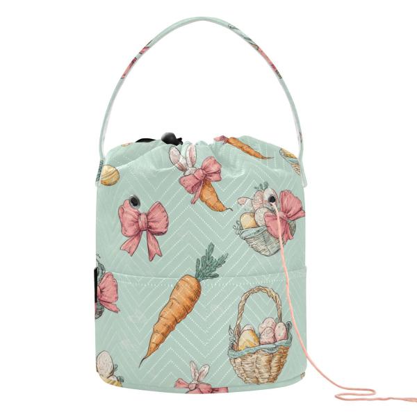 ・Fashion: The yarn bag is made of 100% polyester wave stitched material, which is reusable, practical, stylish and uniqu...