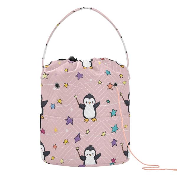 ・Fashion: The yarn bag is made of 100% polyester wave stitched material, which is reusable, practical, stylish and uniqu...