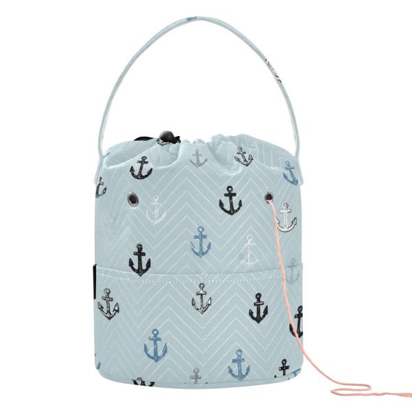・Fashion: The yarn bag is made of 100% polyester wave stitched material, which is reusable, practical, stylish and uniqu...