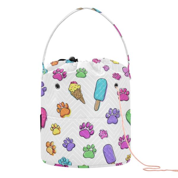・Fashion: The yarn bag is made of 100% polyester wave stitched material, which is reusable, practical, stylish and uniqu...