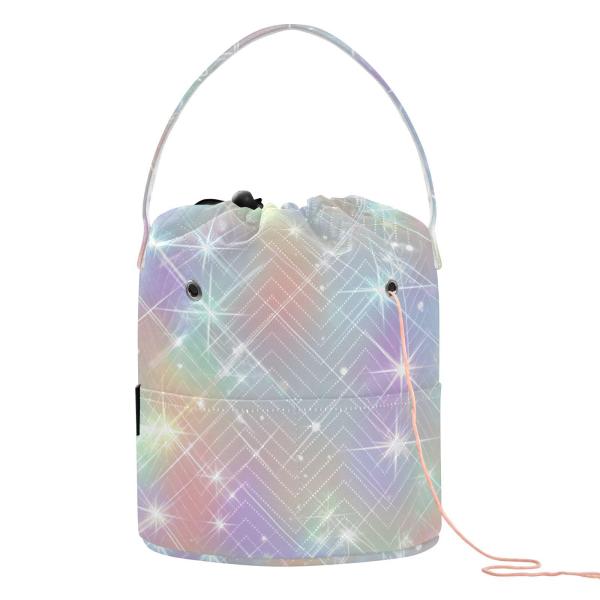 ・Fashion: The yarn bag is made of 100% polyester wave stitched material, which is reusable, practical, stylish and uniqu...