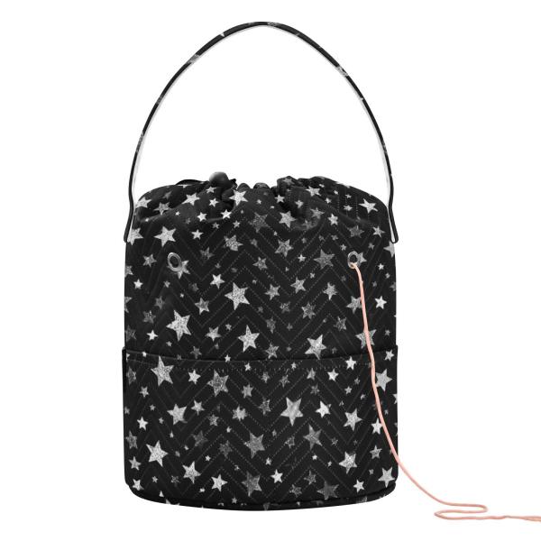 ・Fashion: The yarn bag is made of 100% polyester wave stitched material, which is reusable, practical, stylish and uniqu...