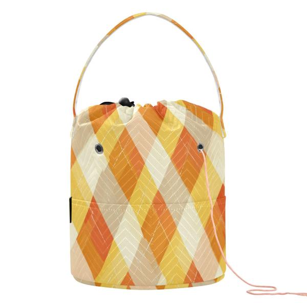・Fashion: The yarn bag is made of 100% polyester wave stitched material, which is reusable, practical, stylish and uniqu...