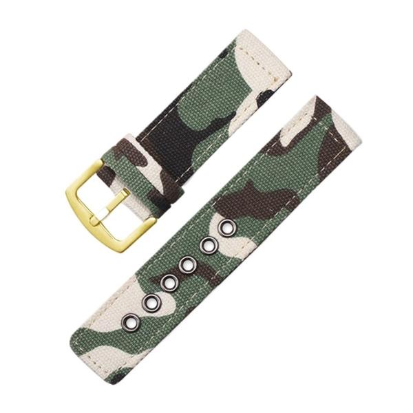 ・【High-Density Nylon Canvas Material, Lightweight and Durable】This watch strap is made of woven nylon fabric, combining ...