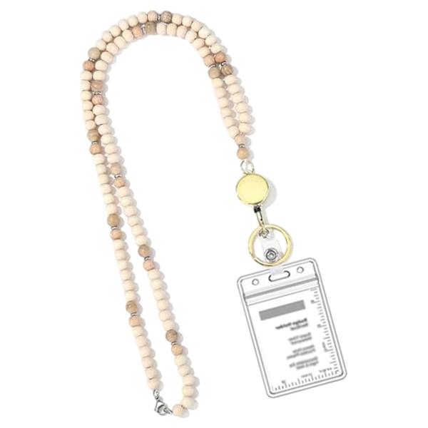 ・This elegant wood beads lanyard keychain necklace for women is not just decoration accessory, but also fashionable expr...