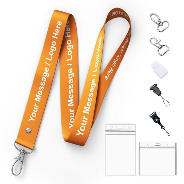 ・Customization: You can choose the quantity of the lanyards, and customize the text/name/logo/image, such as the company...