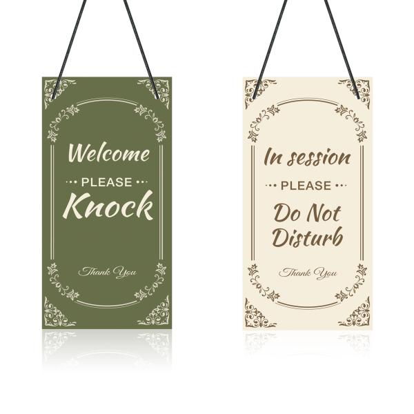 ・Session in Progress Do Not Disturb Sign リバーシブルドアサイン オフィス、会議室、セラピーセッション、ビジネス用