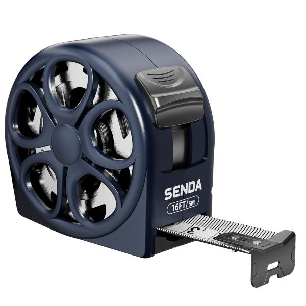 ・【16フィートの測定範囲】格納式巻尺は16フィート/5mの長さで、建設、木工、家の改修などの大規模プロジェクトに最適です。 高剛性19mm幅のブレードは曲がりにくく、正確な長距離測定を保証します。・【中空デザイン - 防水＆砂防止】革新的...