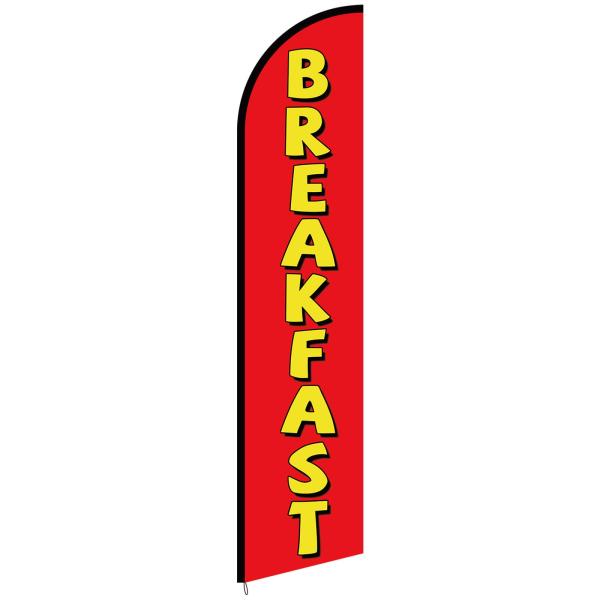 ・Package Included: you will receive a single-sided printed breakfast feather flag(NO POLE); Designed for breakfast shops...