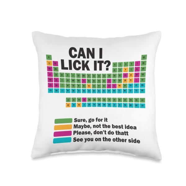 ・Can I lick it? Funny chemistry Periodic table chart meme for students and teacher. Great for scientists, researchers, e...