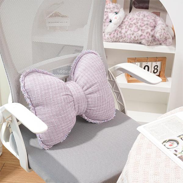 ・【Comfortable Back Support】This bow-shaped pillow features a plush, ergonomic design that provides excellent lumbar supp...