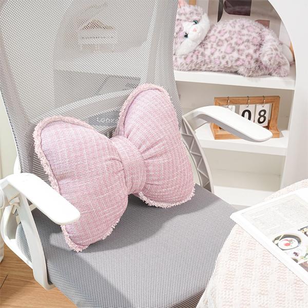 ・【Comfortable Back Support】This bow-shaped pillow features a plush, ergonomic design that provides excellent lumbar supp...