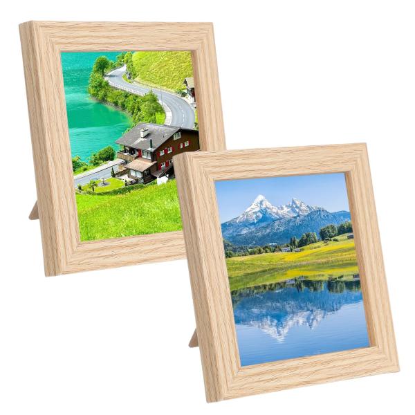 ・【エレガントなデザイン - 小さなシャドーボックスフレーム4x4】木製。この小さなシャドーボックスフレームは、ライトブラウン仕上げで流行に左右されない魅力です。 透明なプラスチックの仕切りにより、写真を保護しながら、非常にクリアな視界を提...