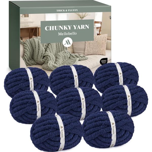・Ultra-Thick and Fluffy Texture: Crafted from high-quality materials, this super bulky chenille yarn offers an exquisite...
