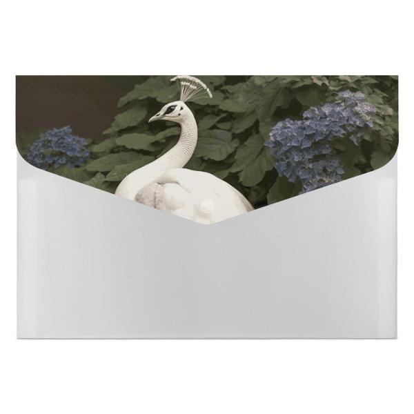 ・Material: Made from robust PP, this White Peacock file folder offers reliable waterproof and moisture-resistant propert...