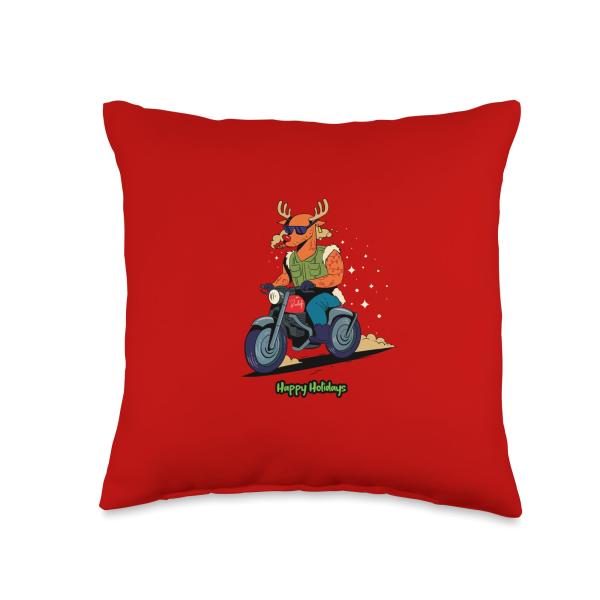 ・Spot ＆ Tiger brings you a fun Christmas design featuring a Reindeer Biker on a motorcycle. Also features green text tha...