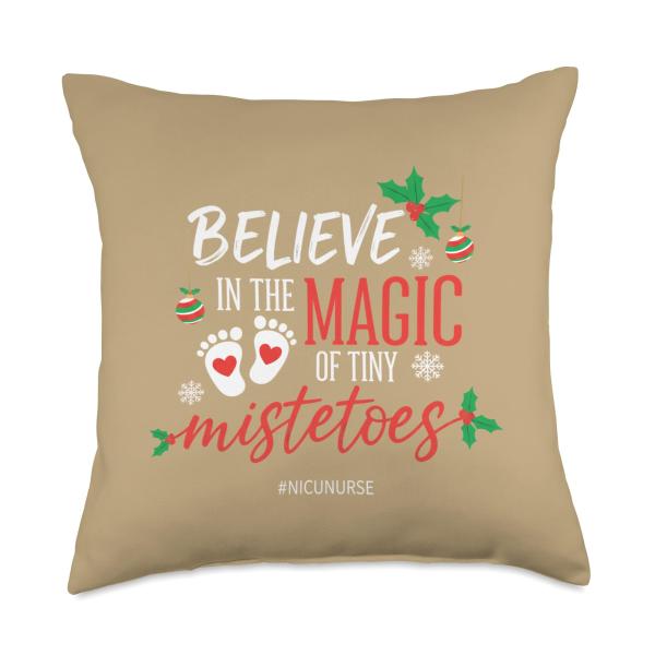 ・Celebrate NICU life with a playful holiday twist , "Believe in the magic of tiny mistletoes" paired with tiny footprint...