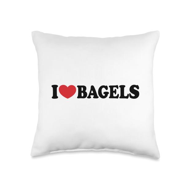 ・I Love Bagels・I Heart Bagels・100% spun-polyester fabric・Double-sided print・Filled with 100% polyester and sewn closed・I...