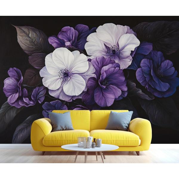 ・Mural Size: The overall size of the mural is 118"W x 82.6"H. This mural wallpaper is cut into 6 pieces for easy install...