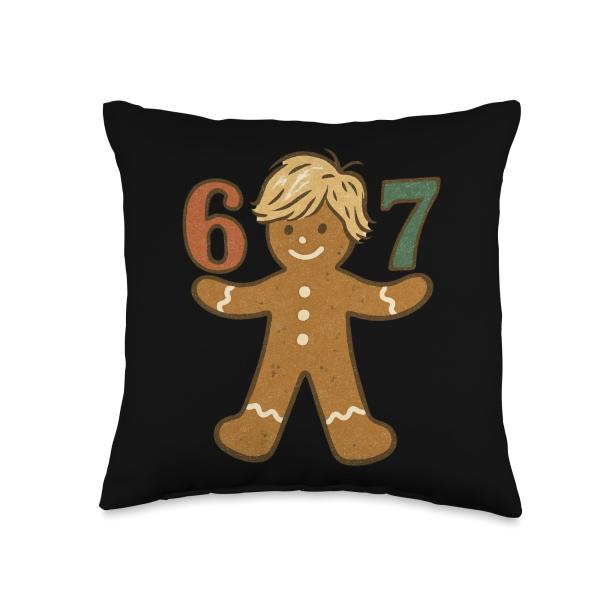 ・67 Meme, Get this fun Gingerbread Six Seven 67 number style Aura Energy trending meme Gen Z Alpha slang internet cultur...