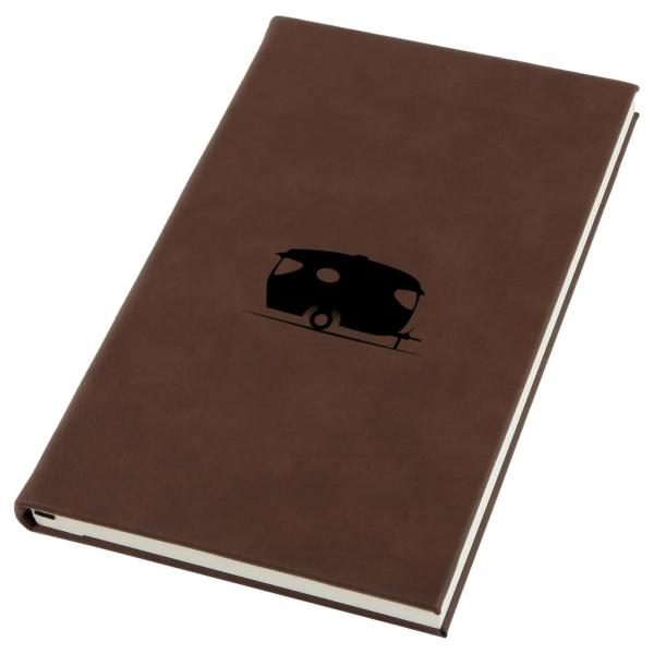 ・Engraved Caravan Design - Features a detailed laser-engraved Caravan illustration on the front cover, adding a distinct...