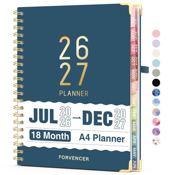 ・Planner 2026-2027: Come with 18 months (Jul 2026 -Dec 2027) for easy jotting down of events, appt, deadlines and meetin...