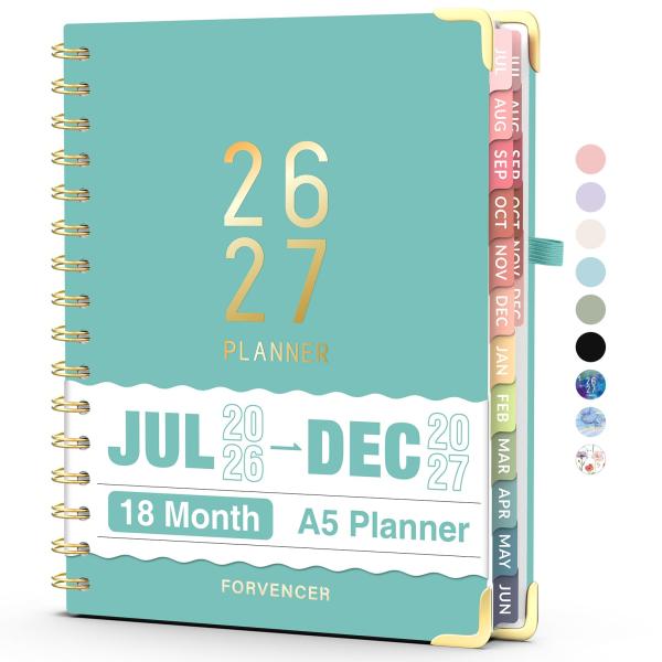 ・Planner 2026-2027: Come with 18 months (Jul 2026 -Dec 2027) for easy jotting down of events, appt, deadlines and meetin...
