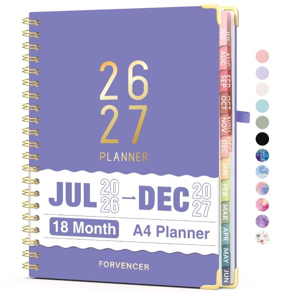 ・Planner 2026-2027: Come with 18 months (Jul 2026 -Dec 2027) for easy jotting down of events, appt, deadlines and meetin...