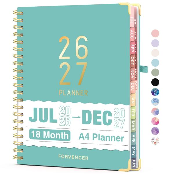 ・Planner 2026-2027: Come with 18 months (Jul 2026 -Dec 2027) for easy jotting down of events, appt, deadlines and meetin...