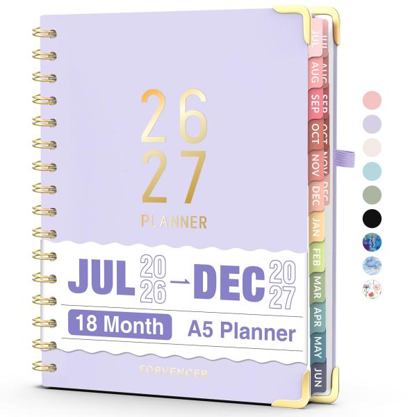 ・Planner 2026-2027: Come with 18 months (Jul 2026 -Dec 2027) for easy jotting down of events, appt, deadlines and meetin...