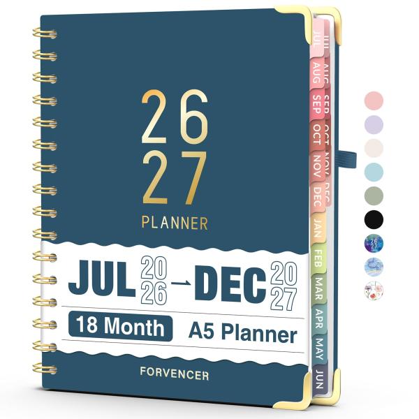 ・Planner 2026-2027: Come with 18 months (Jul 2026 -Dec 2027) for easy jotting down of events, appt, deadlines and meetin...