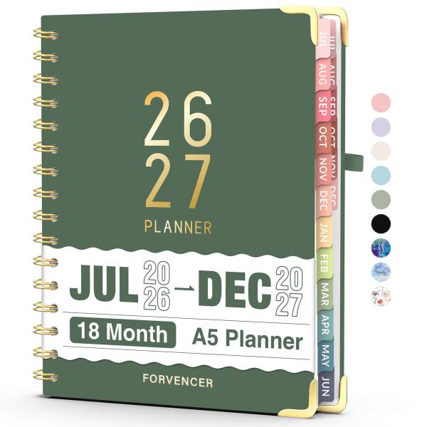 ・Planner 2026-2027: Come with 18 months (Jul 2026 -Dec 2027) for easy jotting down of events, appt, deadlines and meetin...