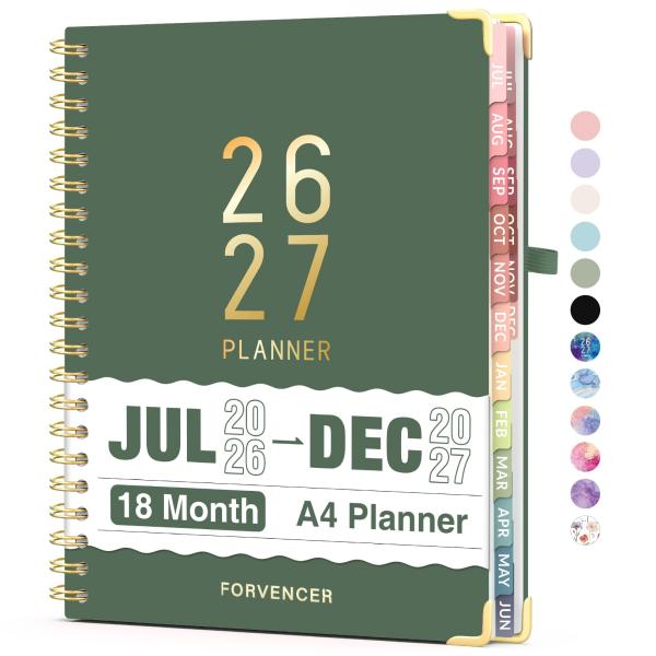 ・Planner 2026-2027: Come with 18 months (Jul 2026 -Dec 2027) for easy jotting down of events, appt, deadlines and meetin...