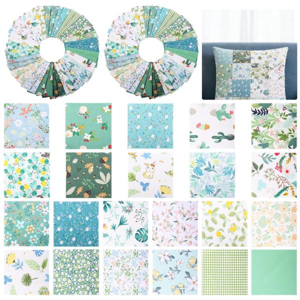 ・【 Rich Styles and Colors 】Square sew fabric includes 14 different pattern designs , with 9pcs for each floral pattern (...