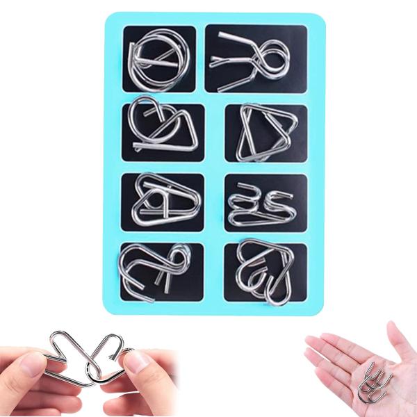 ・【Classic Nine Link Metal Puzzle Design】This nine-link metal puzzle toy is a timeless and challenging game designed for ...