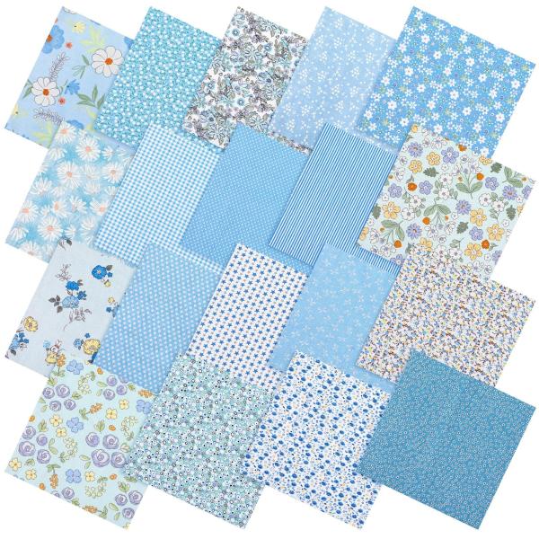・Blue Floral Theme: our sewing fabric is printed with 20 different spring patterns, such as daisy, polka dot, stripes, p...