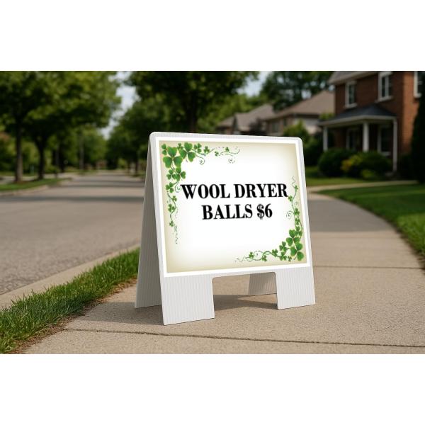 ・Durable Folding A-Frame Sign - Made from industrial-grade coroplast (corrugated plastic) that is lightweight, waterproo...