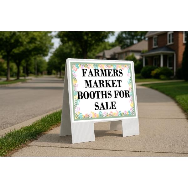 ・Durable Folding A-Frame Sign - Made from industrial-grade coroplast (corrugated plastic) that is lightweight, waterproo...