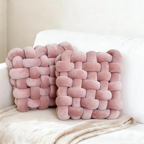 ・【2-piece set + 4 color options available】This decorative throw pillow is a 2-piece set and offers 4 soft color options ...