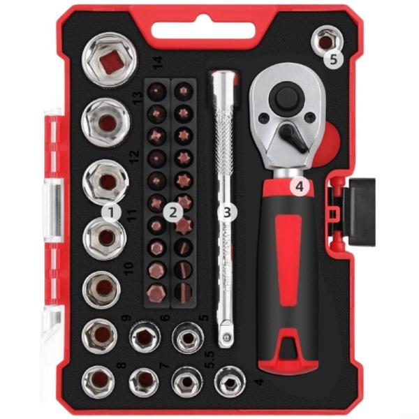 ・Compact Design for Tight Spaces: This 110mm for mini ratchet wrench fits easily into confined areas where standard tool...