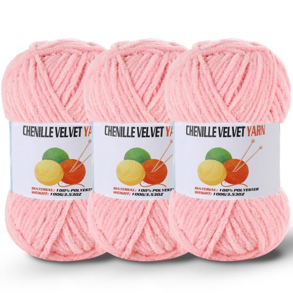 ・Super Fluffy and Soft:The chunky chenille yarn is buttery soft, no shedding or fraying! It remains fluffy and soft afte...