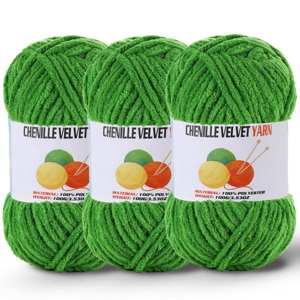 ・Super Fluffy and Soft:The chunky chenille yarn is buttery soft, no shedding or fraying! It remains fluffy and soft afte...